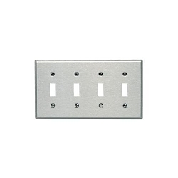 LEV 84012 4 GANG 430 SS TOGGLE STANDARD WP | Stanion