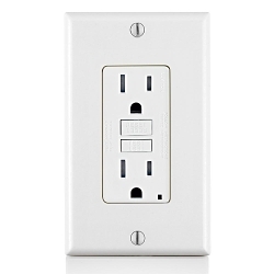 LEV GFTR1-W WH ST TR GFCI 15A125V W/STD WP | Stanion