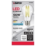 SATCO S12432 12.5 WATT LED A19 CLEAR MEDIUM BAS | Stanion